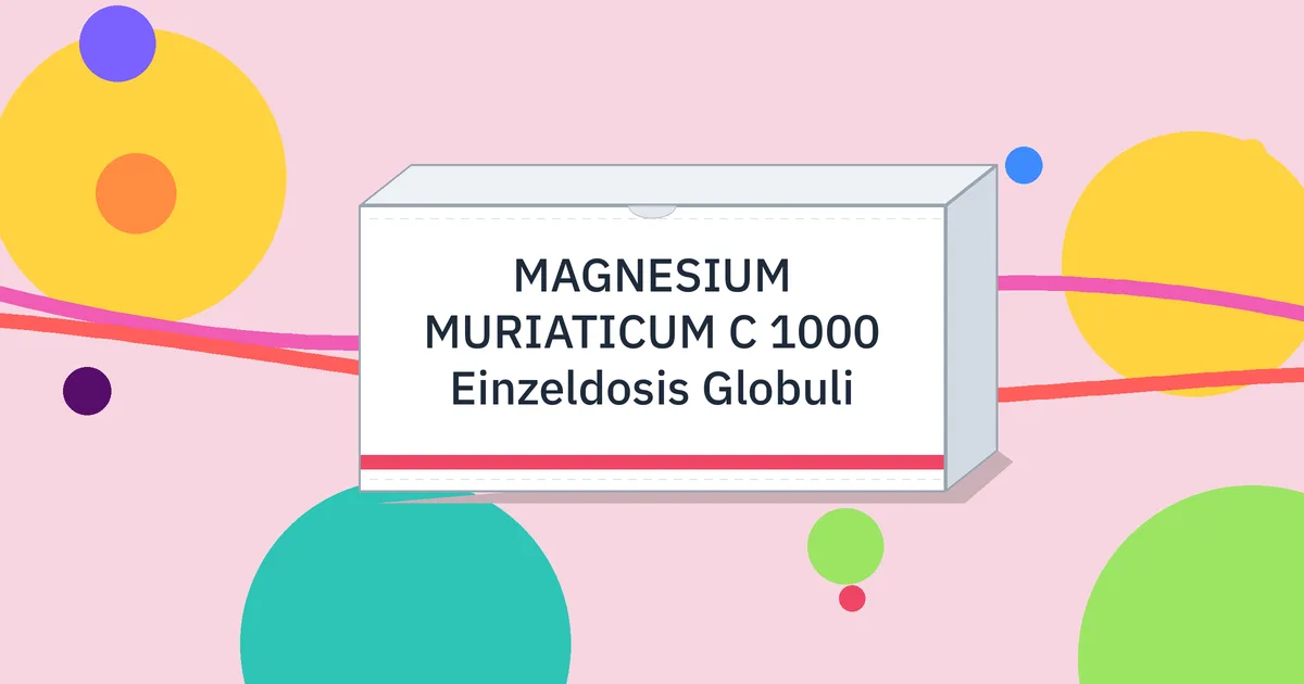 Symbolbild: Packung mit der Aufschrift MAGNESIUM MURIATICUM C 1000 Einzeldosis Globuli (PZN 01918177) – Verfügbarkeit und Bezug in Apotheken in Frankfurt am Main
