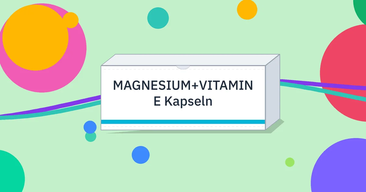 Symbolbild: Packung mit der Aufschrift MAGNESIUM+VITAMIN E Kapseln (PZN 02520382) – Verfügbarkeit und Bezug in Apotheken in Frankfurt am Main