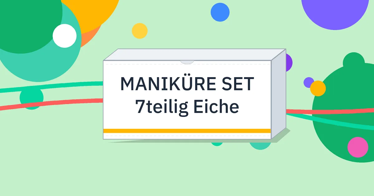 Symbolbild: Packung mit der Aufschrift MANIKÜRE SET 7teilig Eiche (PZN 17289186) – Verfügbarkeit und Bezug in Apotheken in Frankfurt am Main