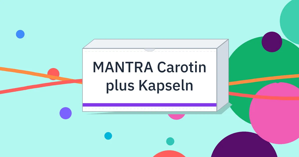 Symbolbild: Packung mit der Aufschrift MANTRA Carotin plus Kapseln (PZN 05850950) – Verfügbarkeit und Bezug in Apotheken in Frankfurt am Main