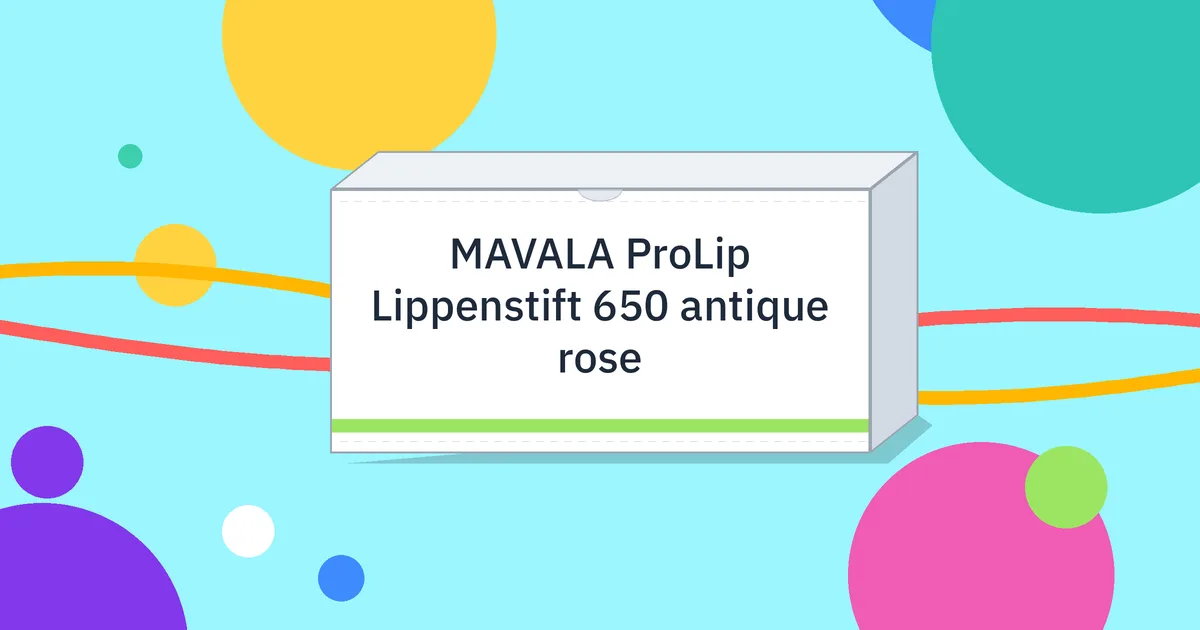 Symbolbild: Packung mit der Aufschrift MAVALA ProLip Lippenstift 650 antique rose (PZN 16152309) – Verfügbarkeit und Bezug in Apotheken in Frankfurt am Main