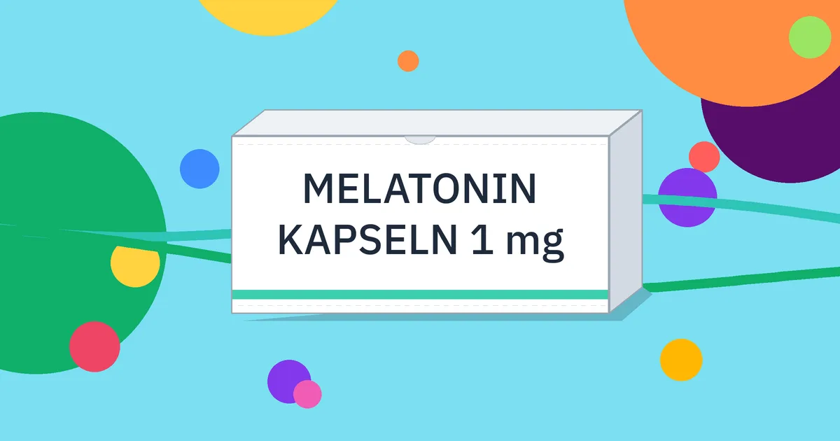 Symbolbild: Packung mit der Aufschrift MELATONIN KAPSELN 1 mg (PZN 17907744) – Verfügbarkeit und Bezug in Apotheken in Frankfurt am Main