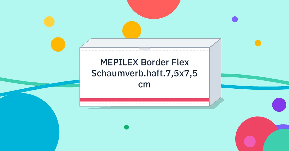 Symbolbild: Packung mit der Aufschrift MEPILEX Border Flex Schaumverb.haft.7,5x7,5 cm (PZN 16383291) – Verfügbarkeit und Bezug in Apotheken in Frankfurt am Main