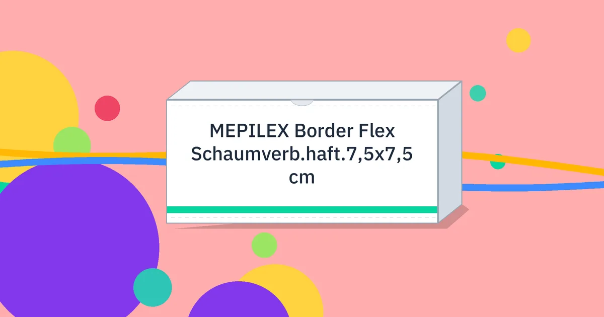 Symbolbild: Packung mit der Aufschrift MEPILEX Border Flex Schaumverb.haft.7,5x7,5 cm (PZN 19702265) – Verfügbarkeit und Bezug in Apotheken in Frankfurt am Main