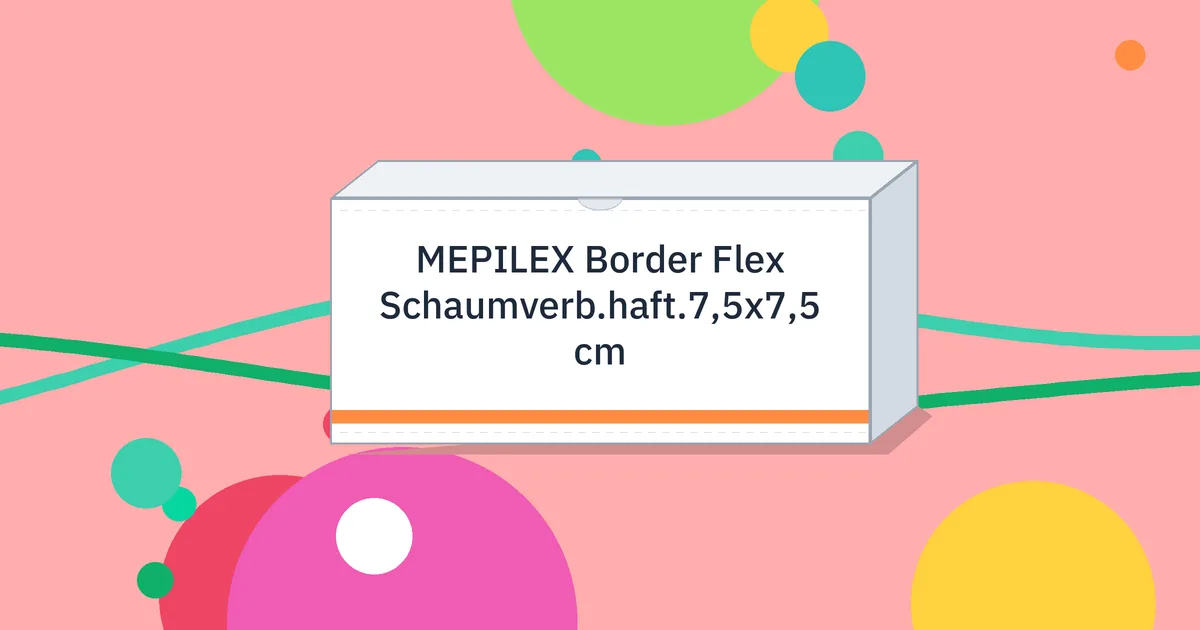 Symbolbild: Packung mit der Aufschrift MEPILEX Border Flex Schaumverb.haft.7,5x7,5 cm (PZN 20231931) – Verfügbarkeit und Bezug in Apotheken in Frankfurt am Main