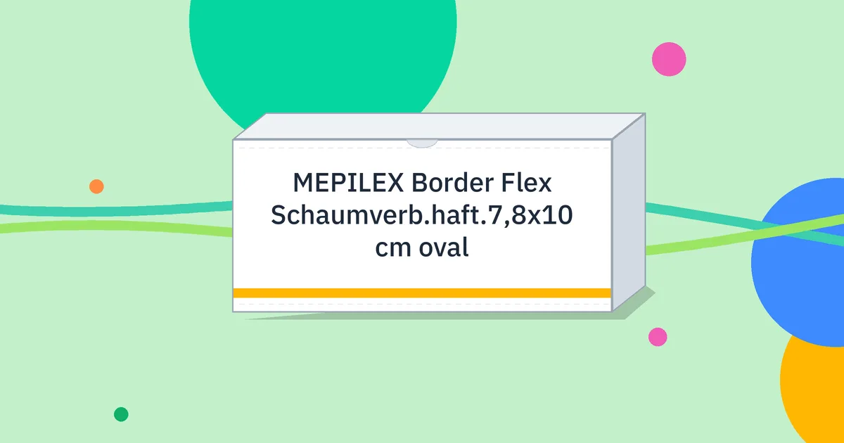 Symbolbild: Packung mit der Aufschrift MEPILEX Border Flex Schaumverb.haft.7,8x10 cm oval (PZN 11639314) – Verfügbarkeit und Bezug in Apotheken in Frankfurt am Main