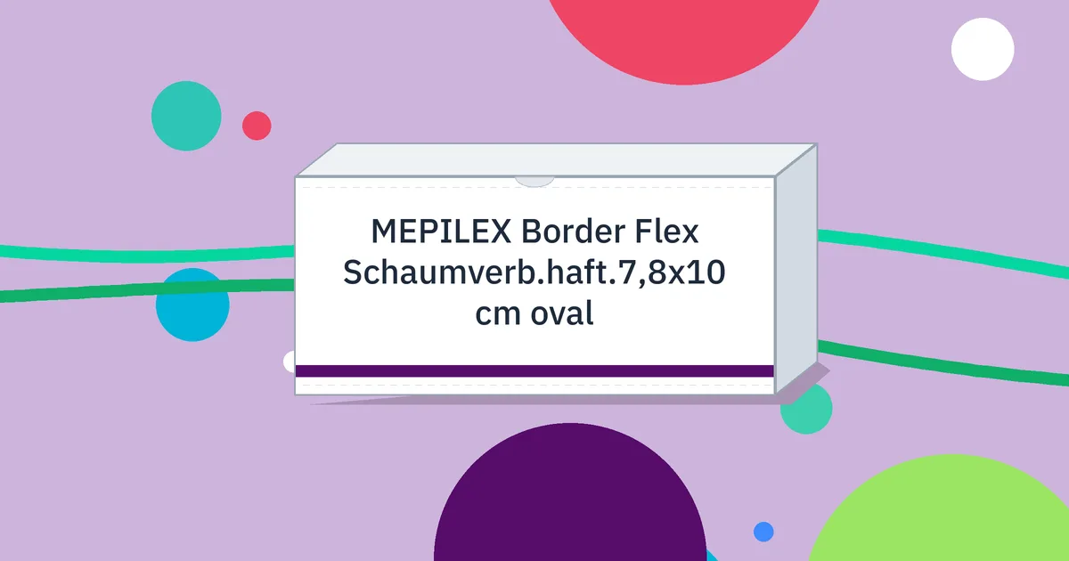 Symbolbild: Packung mit der Aufschrift MEPILEX Border Flex Schaumverb.haft.7,8x10 cm oval (PZN 12578253) – Verfügbarkeit und Bezug in Apotheken in Frankfurt am Main
