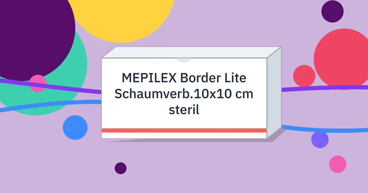 Symbolbild: Packung mit der Aufschrift MEPILEX Border Lite Schaumverb.10x10 cm steril (PZN 18052173) – Verfügbarkeit und Bezug in Apotheken in Frankfurt am Main