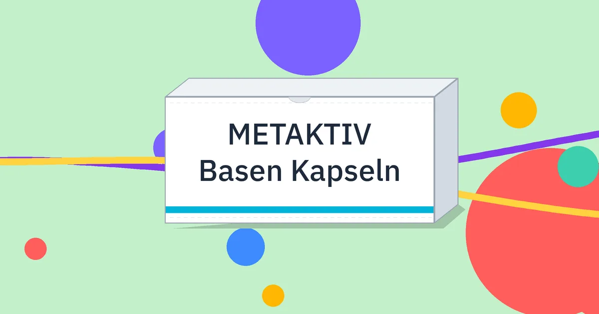 Symbolbild: Packung mit der Aufschrift METAKTIV Basen Kapseln (PZN 06110385) – Verfügbarkeit und Bezug in Apotheken in Frankfurt am Main