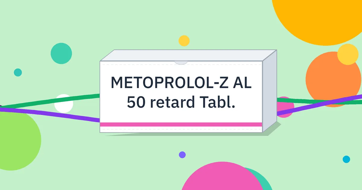 Symbolbild: Packung mit der Aufschrift METOPROLOL-Z AL 50 retard Tabl. (PZN 03351504) – Verfügbarkeit und Bezug in Apotheken in Frankfurt am Main