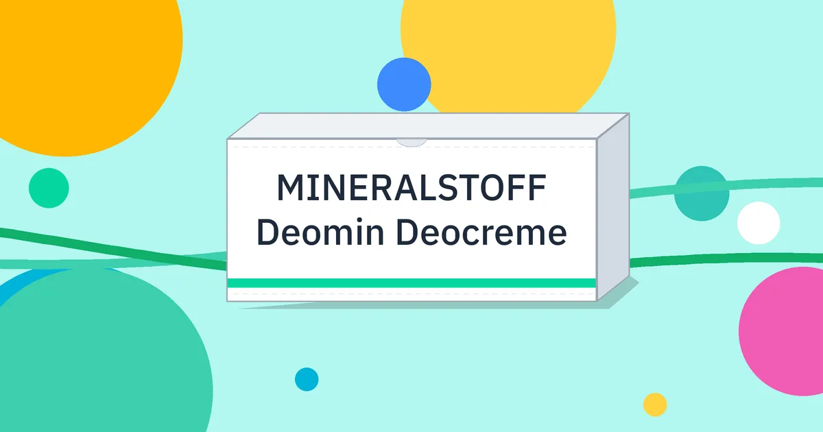 Symbolbild: Packung mit der Aufschrift MINERALSTOFF Deomin Deocreme (PZN 15748862) – Verfügbarkeit und Bezug in Apotheken in Frankfurt am Main