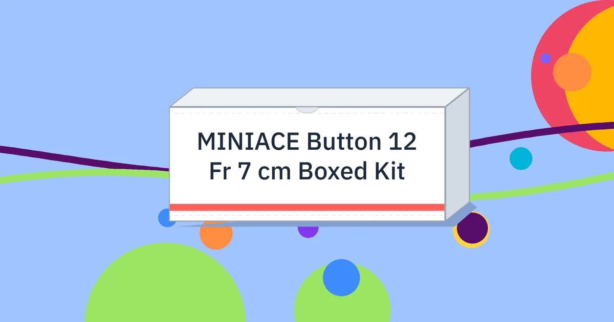Symbolbild: Packung mit der Aufschrift MINIACE Button 12 Fr 7 cm Boxed Kit (PZN 16953771) – Verfügbarkeit und Bezug in Apotheken in Frankfurt am Main