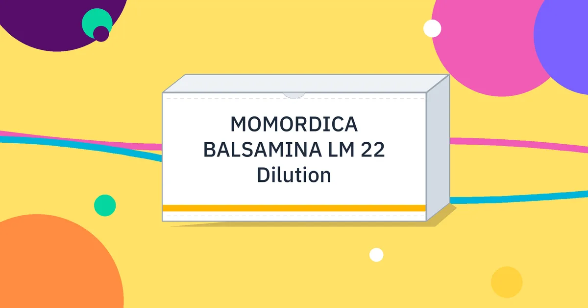 Symbolbild: Packung mit der Aufschrift MOMORDICA BALSAMINA LM 22 Dilution (PZN 13610390) – Verfügbarkeit und Bezug in Apotheken in Frankfurt am Main