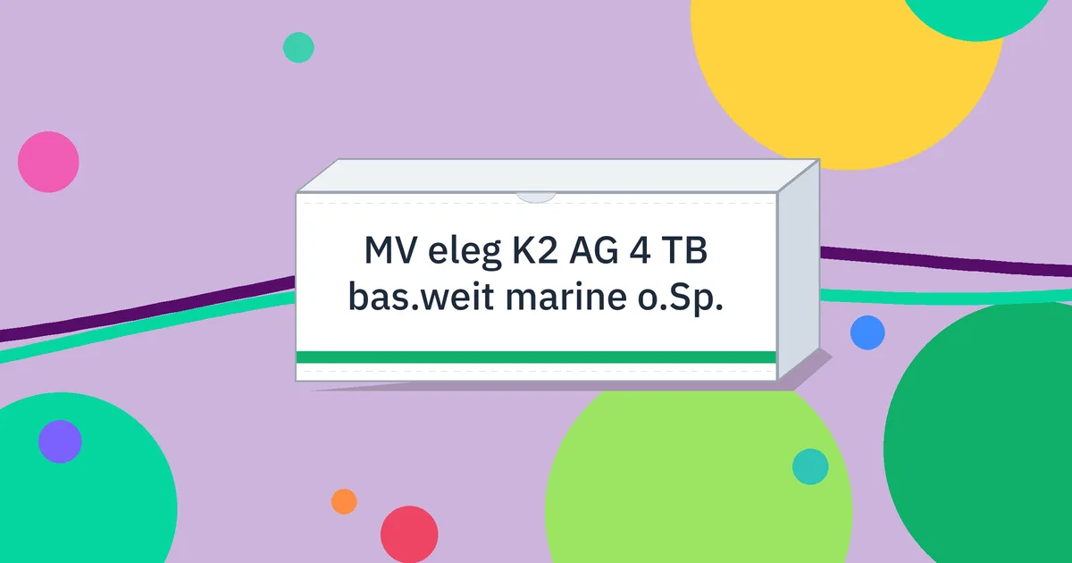 Symbolbild: Packung mit der Aufschrift MV eleg K2 AG 4 TB bas.weit marine o.Sp. (PZN 14612959) – Verfügbarkeit und Bezug in Apotheken in Frankfurt am Main