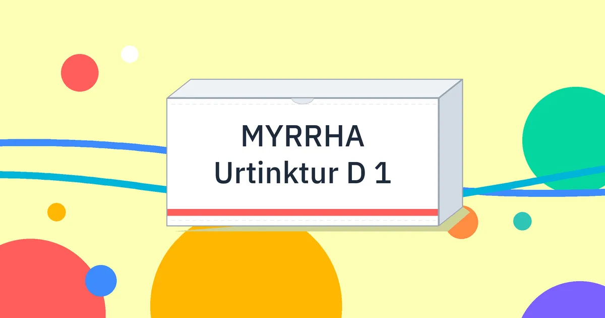 Symbolbild: Packung mit der Aufschrift MYRRHA Urtinktur D 1 (PZN 02618454) – Verfügbarkeit und Bezug in Apotheken in Frankfurt am Main
