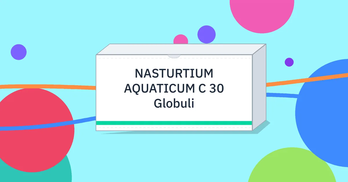 Symbolbild: Packung mit der Aufschrift NASTURTIUM AQUATICUM C 30 Globuli (PZN 16692690) – Verfügbarkeit und Bezug in Apotheken in Frankfurt am Main
