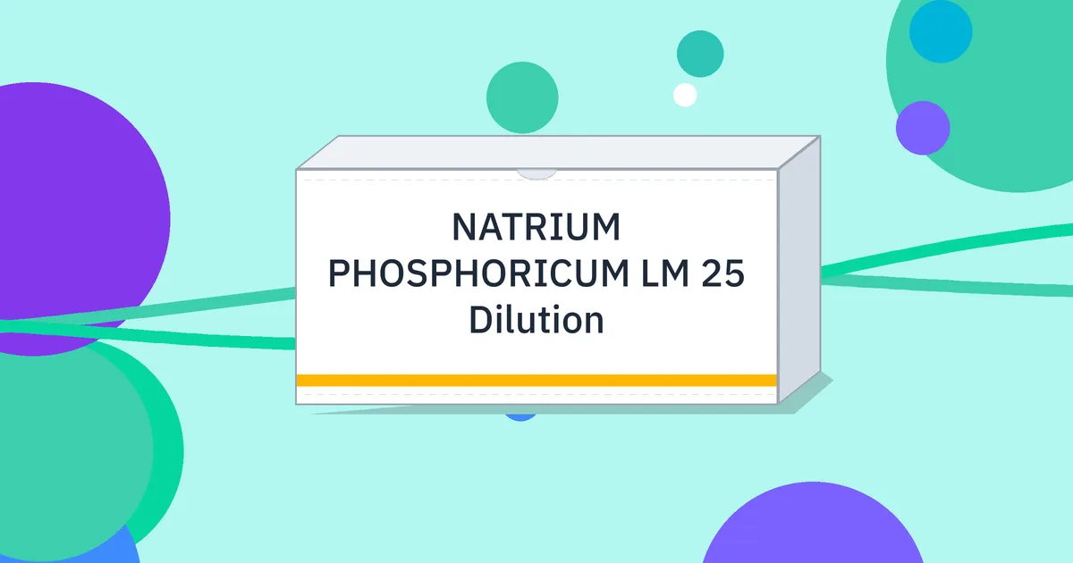 Symbolbild: Packung mit der Aufschrift NATRIUM PHOSPHORICUM LM 25 Dilution (PZN 12966239) – Verfügbarkeit und Bezug in Apotheken in Frankfurt am Main