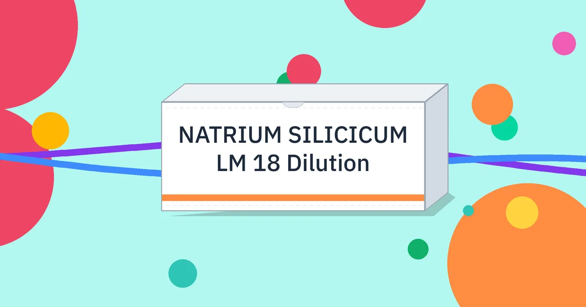 Symbolbild: Packung mit der Aufschrift NATRIUM SILICICUM LM 18 Dilution (PZN 09430222) – Verfügbarkeit und Bezug in Apotheken in Frankfurt am Main