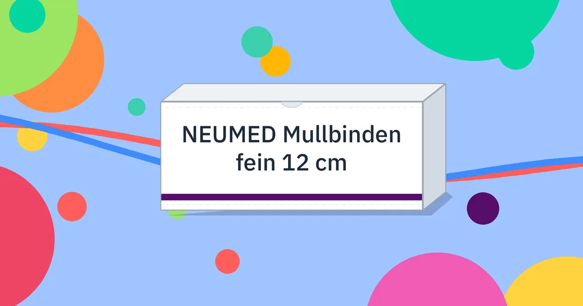 Symbolbild: Packung mit der Aufschrift NEUMED Mullbinden fein 12 cm (PZN 00803101) – Verfügbarkeit und Bezug in Apotheken in Frankfurt am Main