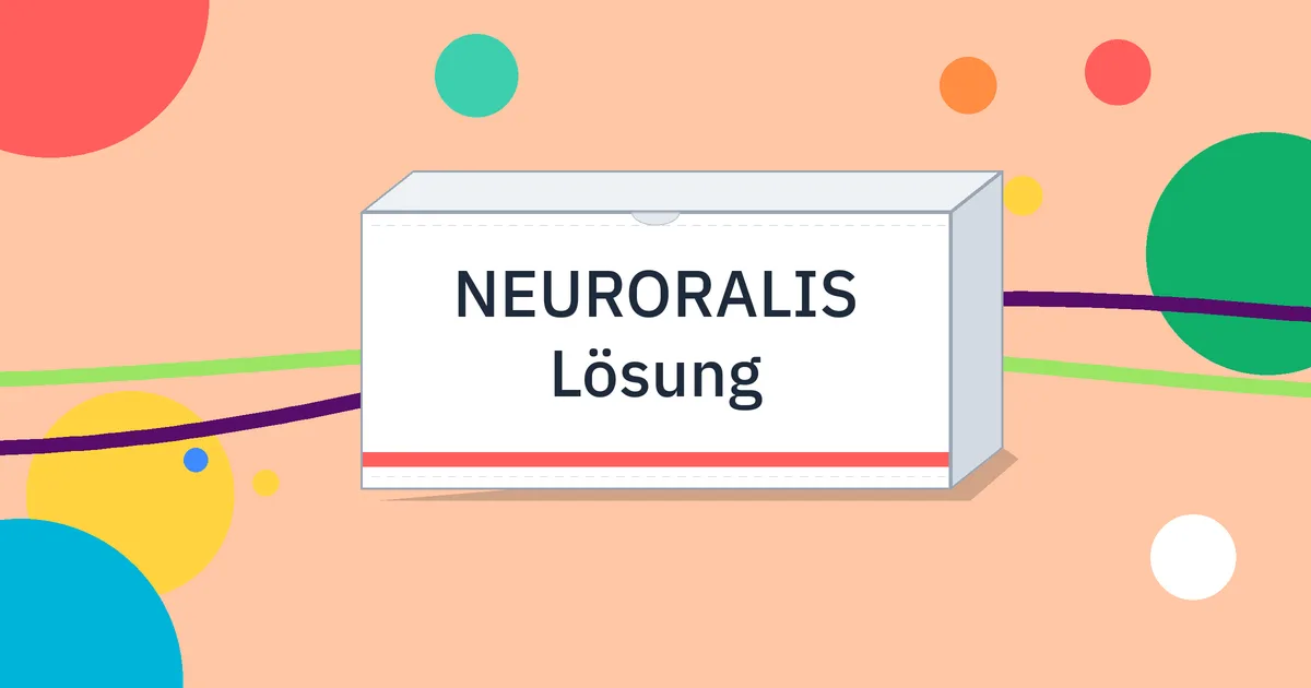 Symbolbild: Packung mit der Aufschrift NEURORALIS Lösung (PZN 05013740) – Verfügbarkeit und Bezug in Apotheken in Frankfurt am Main