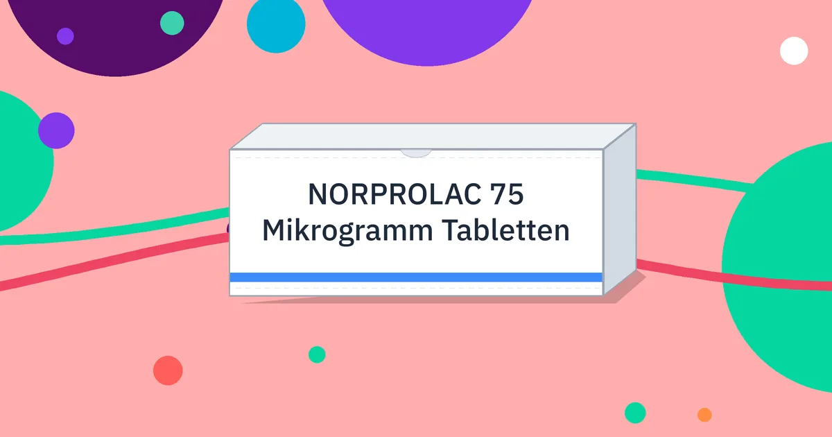 Symbolbild: Packung mit der Aufschrift NORPROLAC 75 Mikrogramm Tabletten (PZN 00071974) – Verfügbarkeit und Bezug in Apotheken in Frankfurt am Main