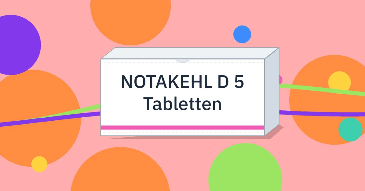 Symbolbild: Packung mit der Aufschrift NOTAKEHL D 5 Tabletten (PZN 04426569) – Verfügbarkeit und Bezug in Apotheken in Frankfurt am Main