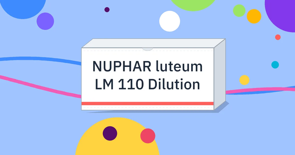Symbolbild: Packung mit der Aufschrift NUPHAR luteum LM 110 Dilution (PZN 13620810) – Verfügbarkeit und Bezug in Apotheken in Frankfurt am Main