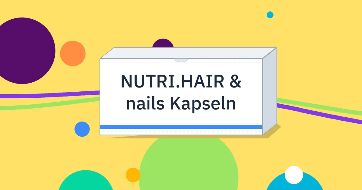 Symbolbild: Packung mit der Aufschrift NUTRI.HAIR & nails Kapseln (PZN 19713323) – Verfügbarkeit und Bezug in Apotheken in Frankfurt am Main