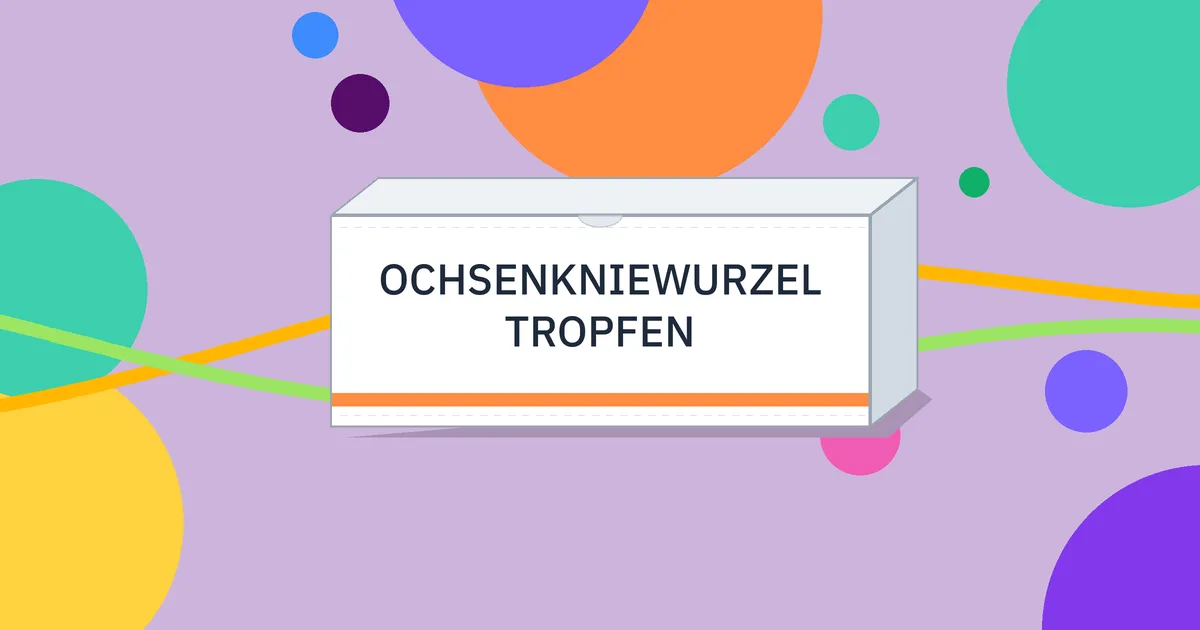 Symbolbild: Packung mit der Aufschrift OCHSENKNIEWURZEL TROPFEN (PZN 15231159) – Verfügbarkeit und Bezug in Apotheken in Frankfurt am Main
