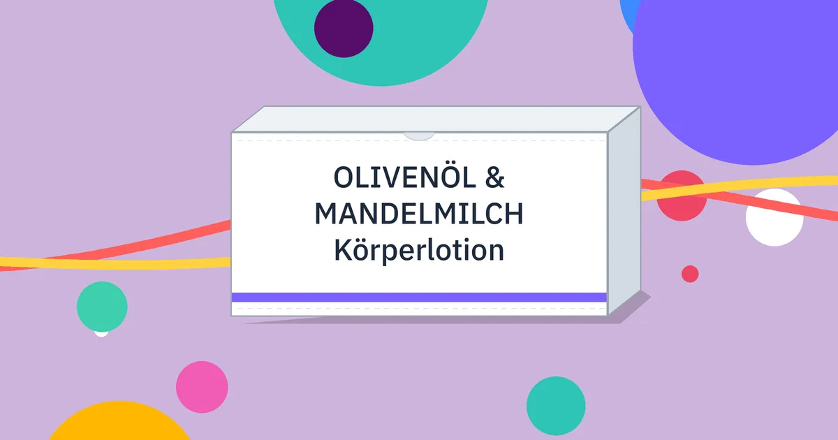 Symbolbild: Packung mit der Aufschrift OLIVENÖL & MANDELMILCH Körperlotion (PZN 05139323) – Verfügbarkeit und Bezug in Apotheken in Frankfurt am Main