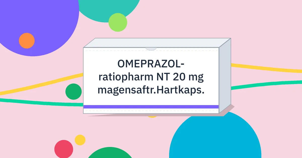 Symbolbild: Packung mit der Aufschrift OMEPRAZOL-ratiopharm NT 20 mg magensaftr.Hartkaps. (PZN 00183578) – Verfügbarkeit und Bezug in Apotheken in Frankfurt am Main