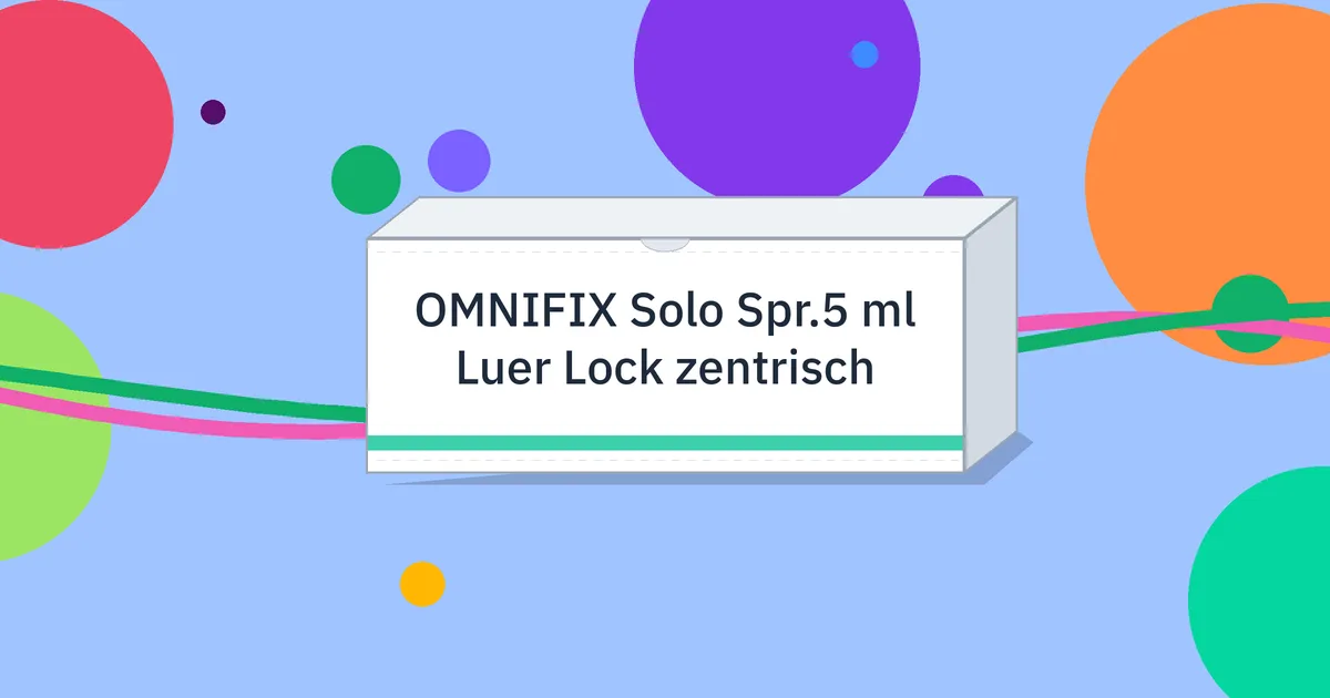 Symbolbild: Packung mit der Aufschrift OMNIFIX Solo Spr.5 ml Luer Lock zentrisch (PZN 15315962) – Verfügbarkeit und Bezug in Apotheken in Frankfurt am Main