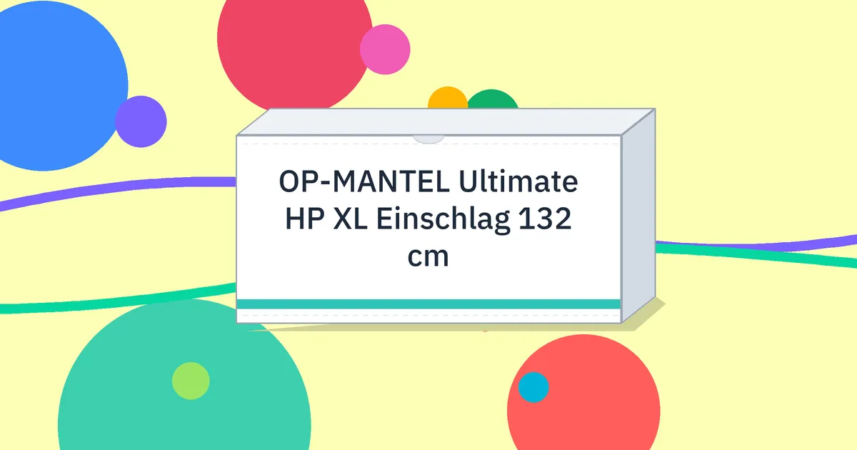 Symbolbild: Packung mit der Aufschrift OP-MANTEL Ultimate HP XL Einschlag 132 cm (PZN 10846502) – Verfügbarkeit und Bezug in Apotheken in Frankfurt am Main