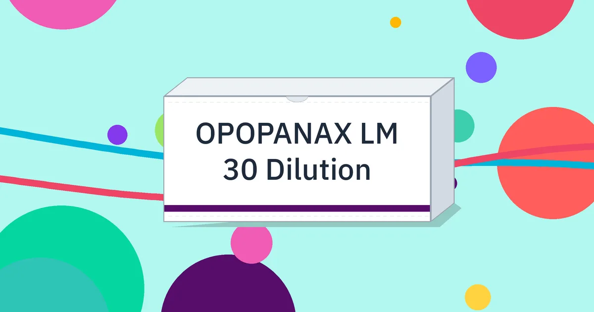 Symbolbild: Packung mit der Aufschrift OPOPANAX LM 30 Dilution (PZN 13627315) – Verfügbarkeit und Bezug in Apotheken in Frankfurt am Main