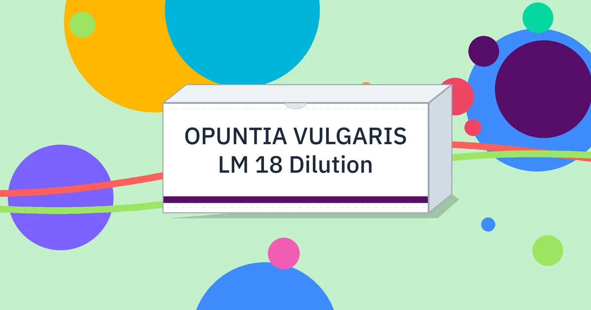 Symbolbild: Packung mit der Aufschrift OPUNTIA VULGARIS LM 18 Dilution (PZN 13627634) – Verfügbarkeit und Bezug in Apotheken in Frankfurt am Main