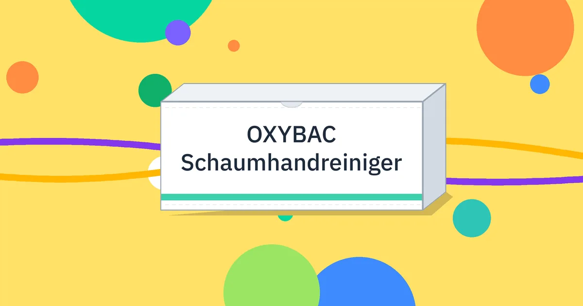 Symbolbild: Packung mit der Aufschrift OXYBAC Schaumhandreiniger (PZN 17980592) – Verfügbarkeit und Bezug in Apotheken in Frankfurt am Main