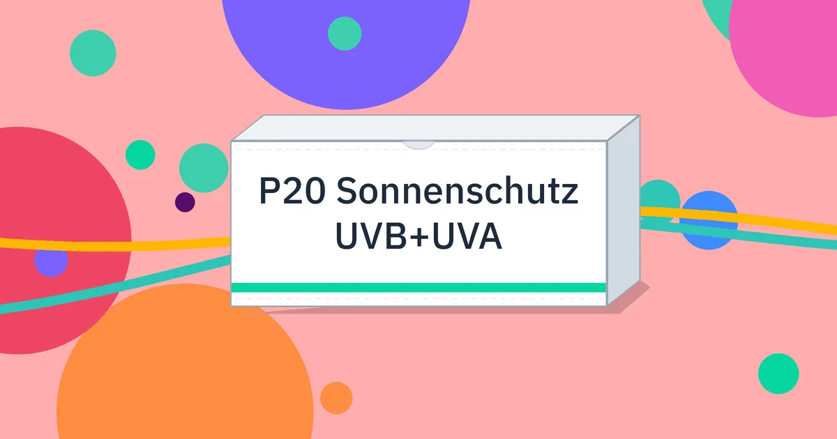 Symbolbild: Packung mit der Aufschrift P20 Sonnenschutz UVB+UVA (PZN 05518888) – Verfügbarkeit und Bezug in Apotheken in Frankfurt am Main