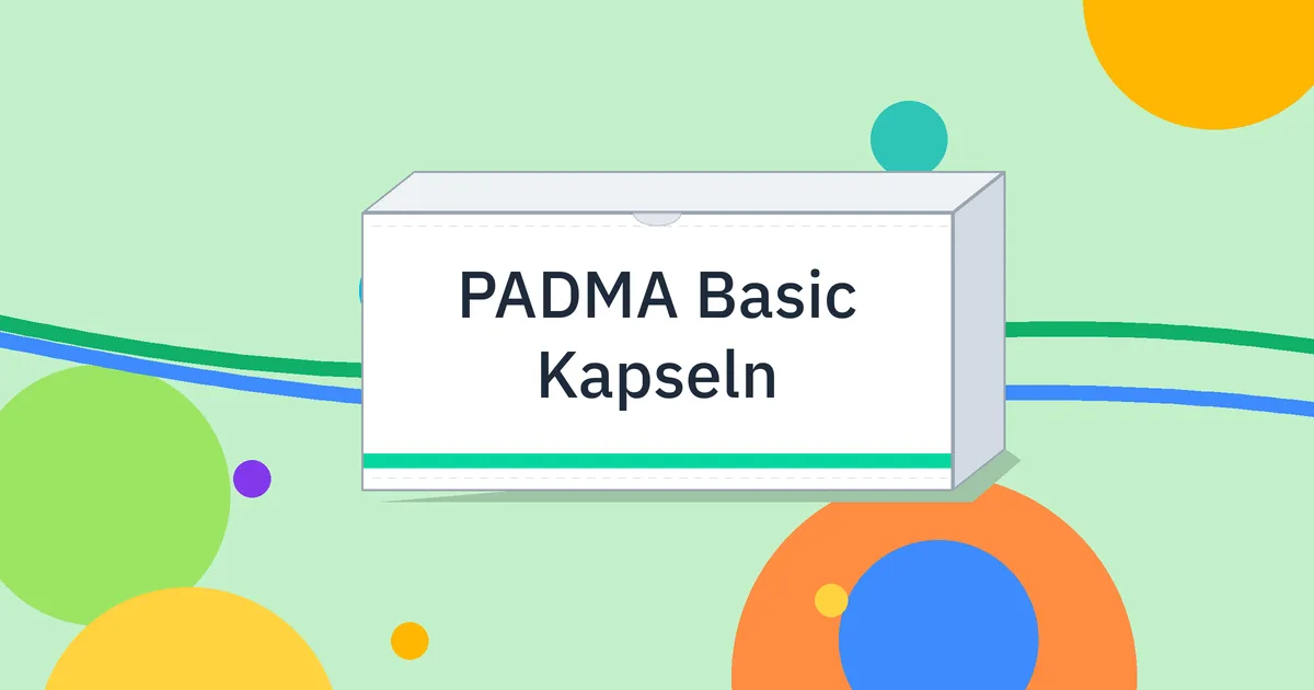 Symbolbild: Packung mit der Aufschrift PADMA Basic Kapseln (PZN 05122742) – Verfügbarkeit und Bezug in Apotheken in Frankfurt am Main
