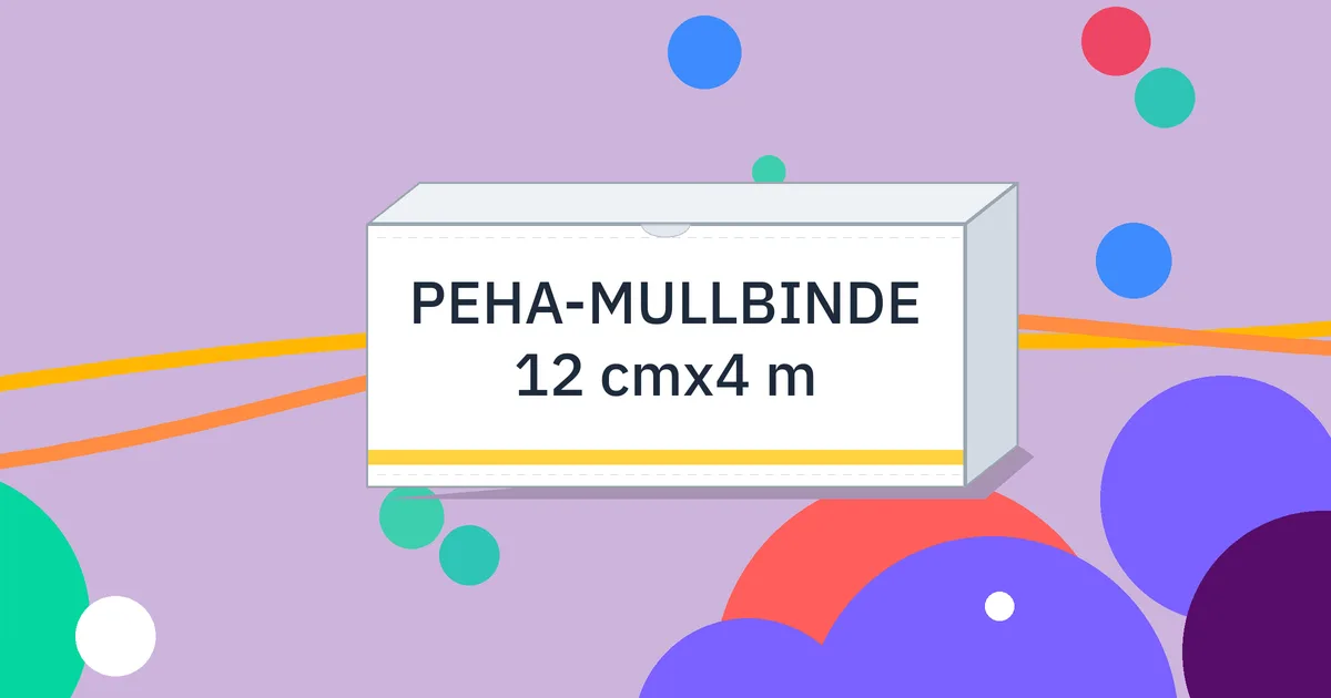 Symbolbild: Packung mit der Aufschrift PEHA-MULLBINDE 12 cmx4 m (PZN 10069228) – Verfügbarkeit und Bezug in Apotheken in Frankfurt am Main