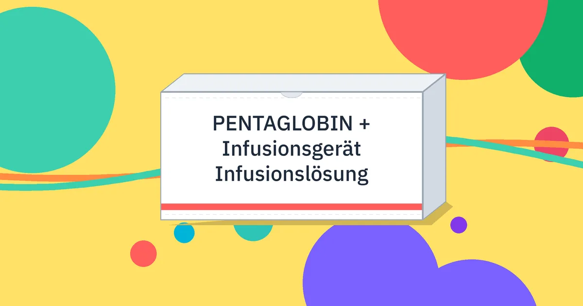 Symbolbild: Packung mit der Aufschrift PENTAGLOBIN + Infusionsgerät Infusionslösung (PZN 03035430) – Verfügbarkeit und Bezug in Apotheken in Frankfurt am Main