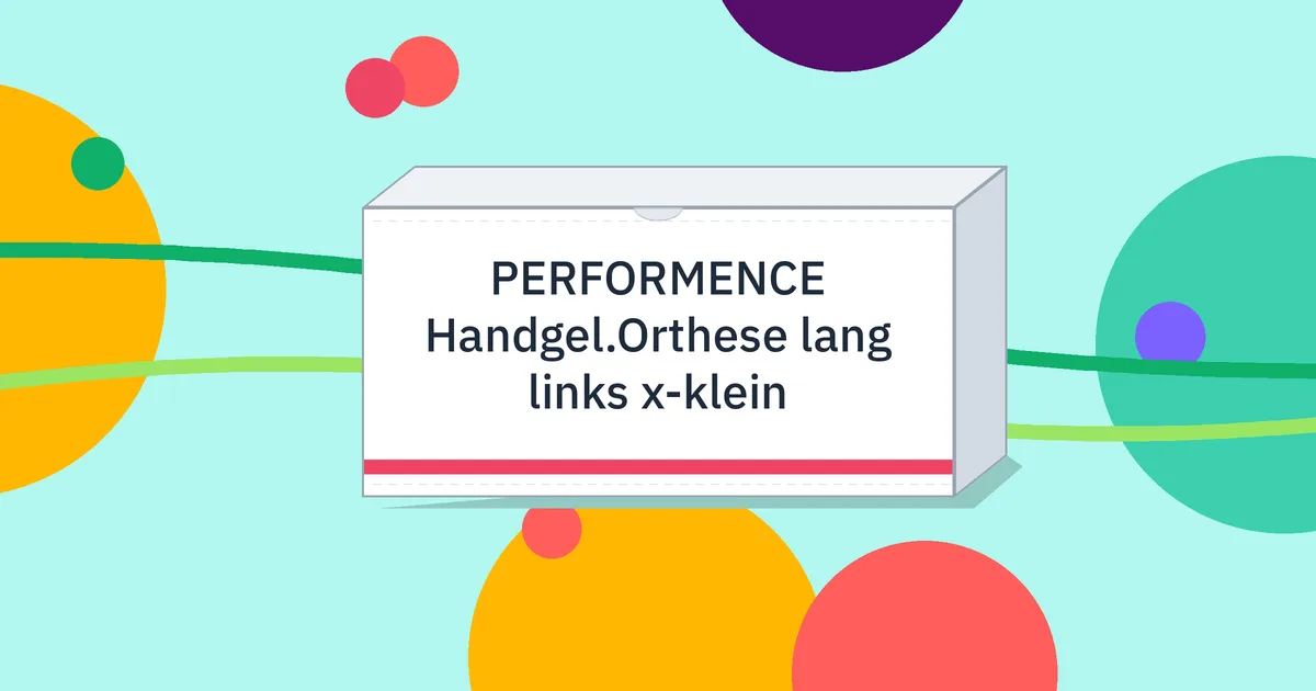 Symbolbild: Packung mit der Aufschrift PERFORMENCE Handgel.Orthese lang links x-klein (PZN 04497641) – Verfügbarkeit und Bezug in Apotheken in Frankfurt am Main