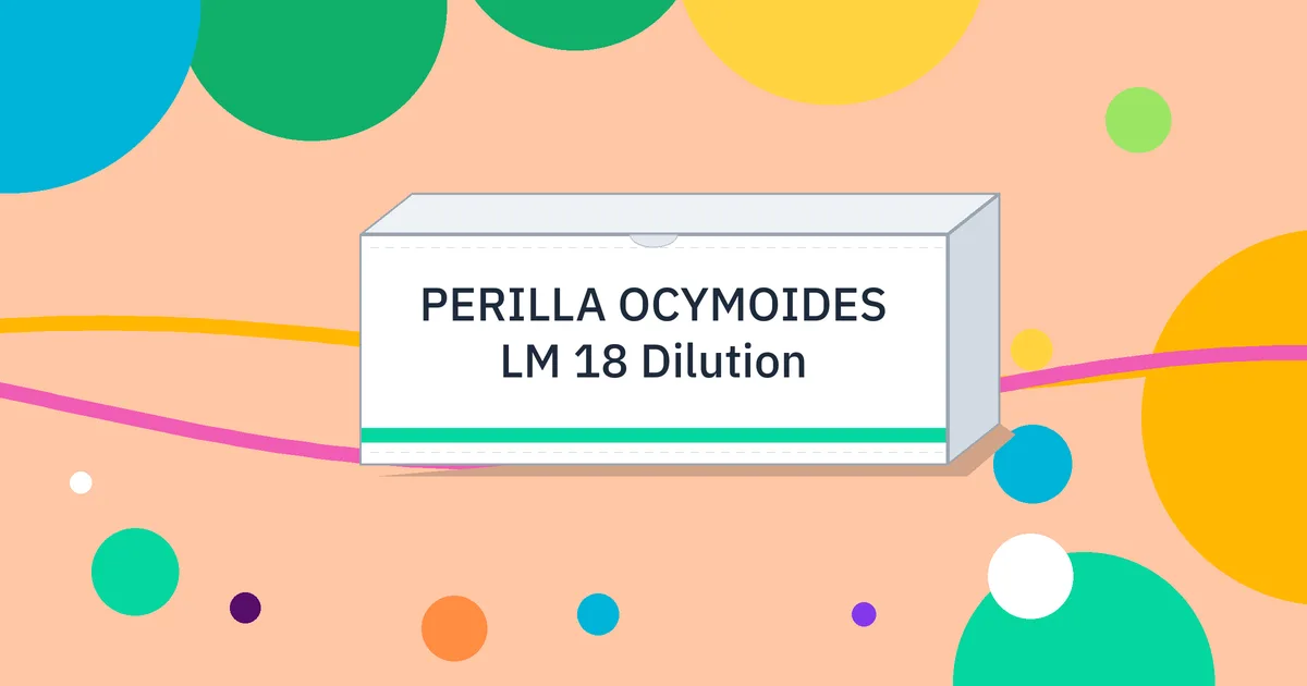Symbolbild: Packung mit der Aufschrift PERILLA OCYMOIDES LM 18 Dilution (PZN 13635148) – Verfügbarkeit und Bezug in Apotheken in Frankfurt am Main