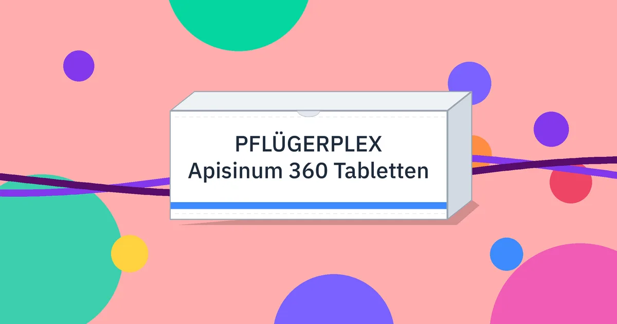 Symbolbild: Packung mit der Aufschrift PFLÜGERPLEX Apisinum 360 Tabletten (PZN 02913041) – Verfügbarkeit und Bezug in Apotheken in Frankfurt am Main
