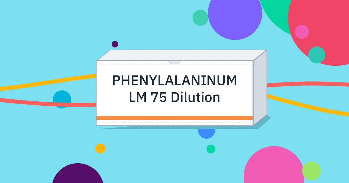 Symbolbild: Packung mit der Aufschrift PHENYLALANINUM LM 75 Dilution (PZN 13784173) – Verfügbarkeit und Bezug in Apotheken in Frankfurt am Main
