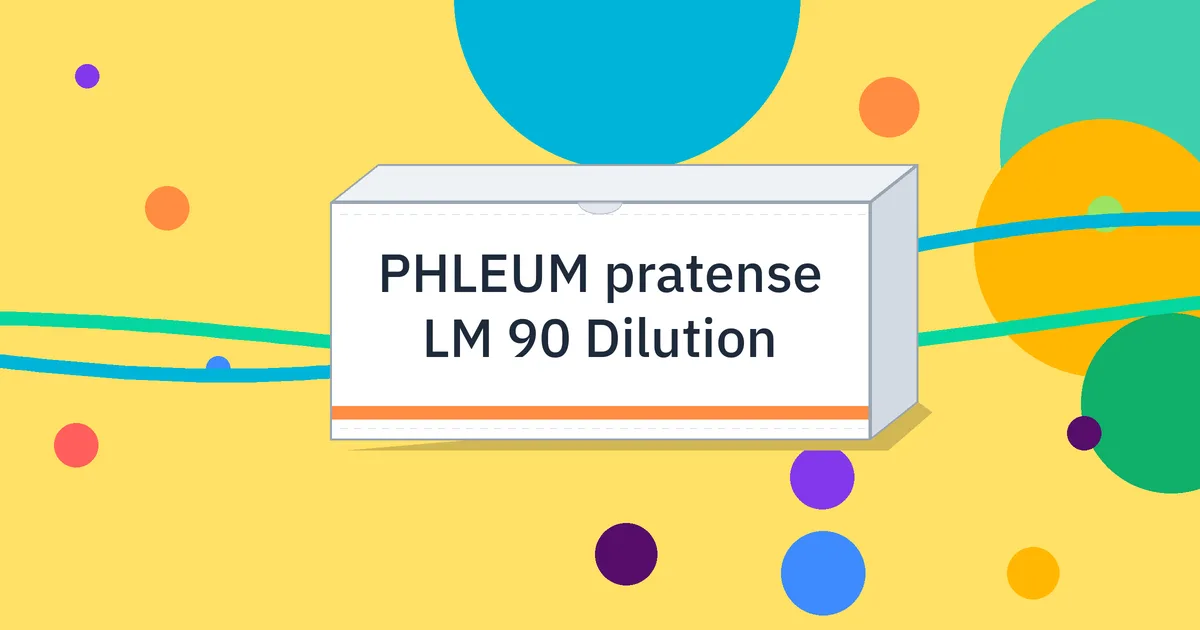 Symbolbild: Packung mit der Aufschrift PHLEUM pratense LM 90 Dilution (PZN 13639057) – Verfügbarkeit und Bezug in Apotheken in Frankfurt am Main