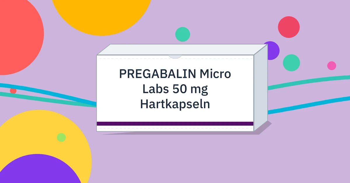 Symbolbild: Packung mit der Aufschrift PREGABALIN Micro Labs 50 mg Hartkapseln (PZN 19377434) – Verfügbarkeit und Bezug in Apotheken in Frankfurt am Main