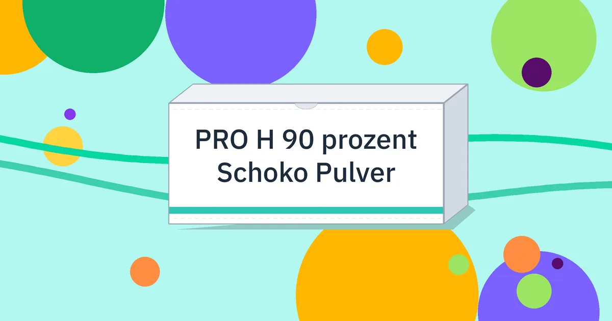 Symbolbild: Packung mit der Aufschrift PRO H 90 prozent Schoko Pulver (PZN 07681919) – Verfügbarkeit und Bezug in Apotheken in Frankfurt am Main