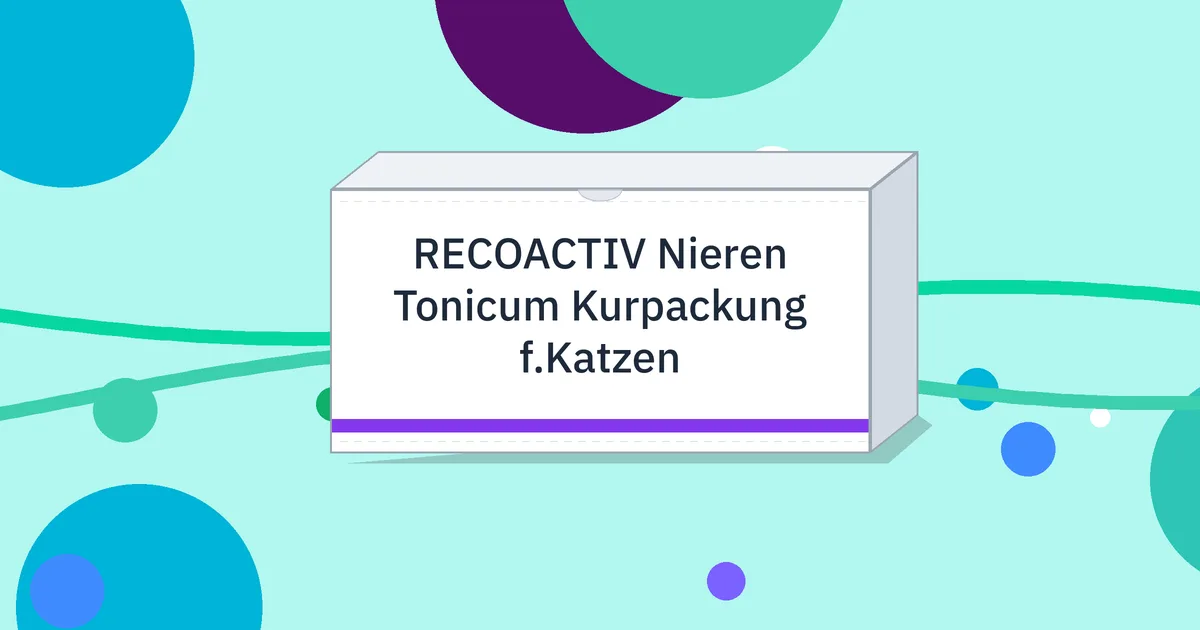 Symbolbild: Packung mit der Aufschrift RECOACTIV Nieren Tonicum Kurpackung f.Katzen (PZN 07658300) – Verfügbarkeit und Bezug in Apotheken in Frankfurt am Main