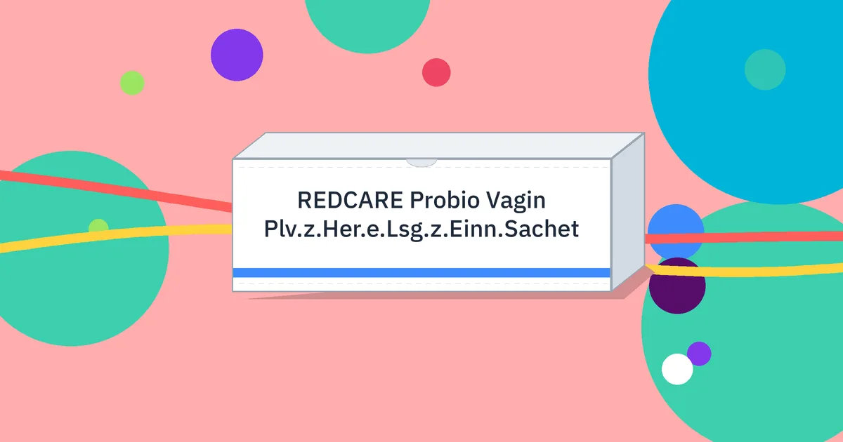 Symbolbild: Packung mit der Aufschrift REDCARE Probio Vagin Plv.z.Her.e.Lsg.z.Einn.Sachet (PZN 18751362) – Verfügbarkeit und Bezug in Apotheken in Frankfurt am Main