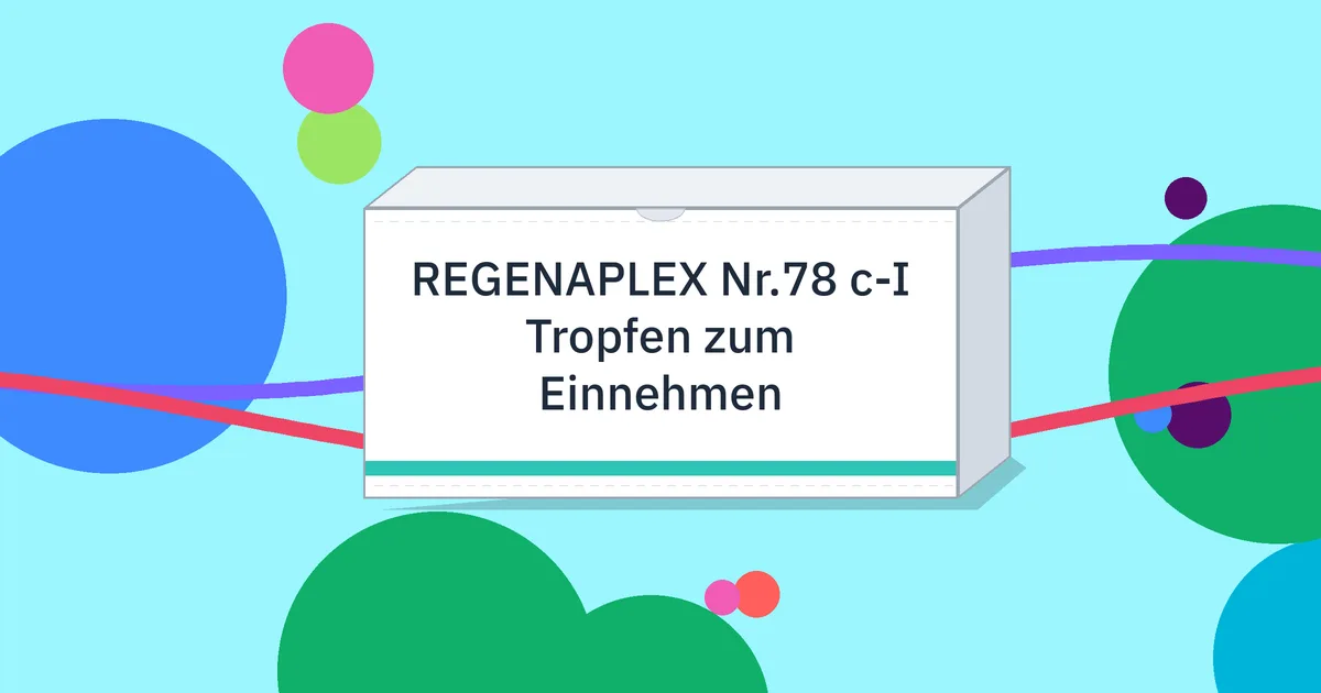 Symbolbild: Packung mit der Aufschrift REGENAPLEX Nr.78 c-I Tropfen zum Einnehmen (PZN 06981447) – Verfügbarkeit und Bezug in Apotheken in Frankfurt am Main